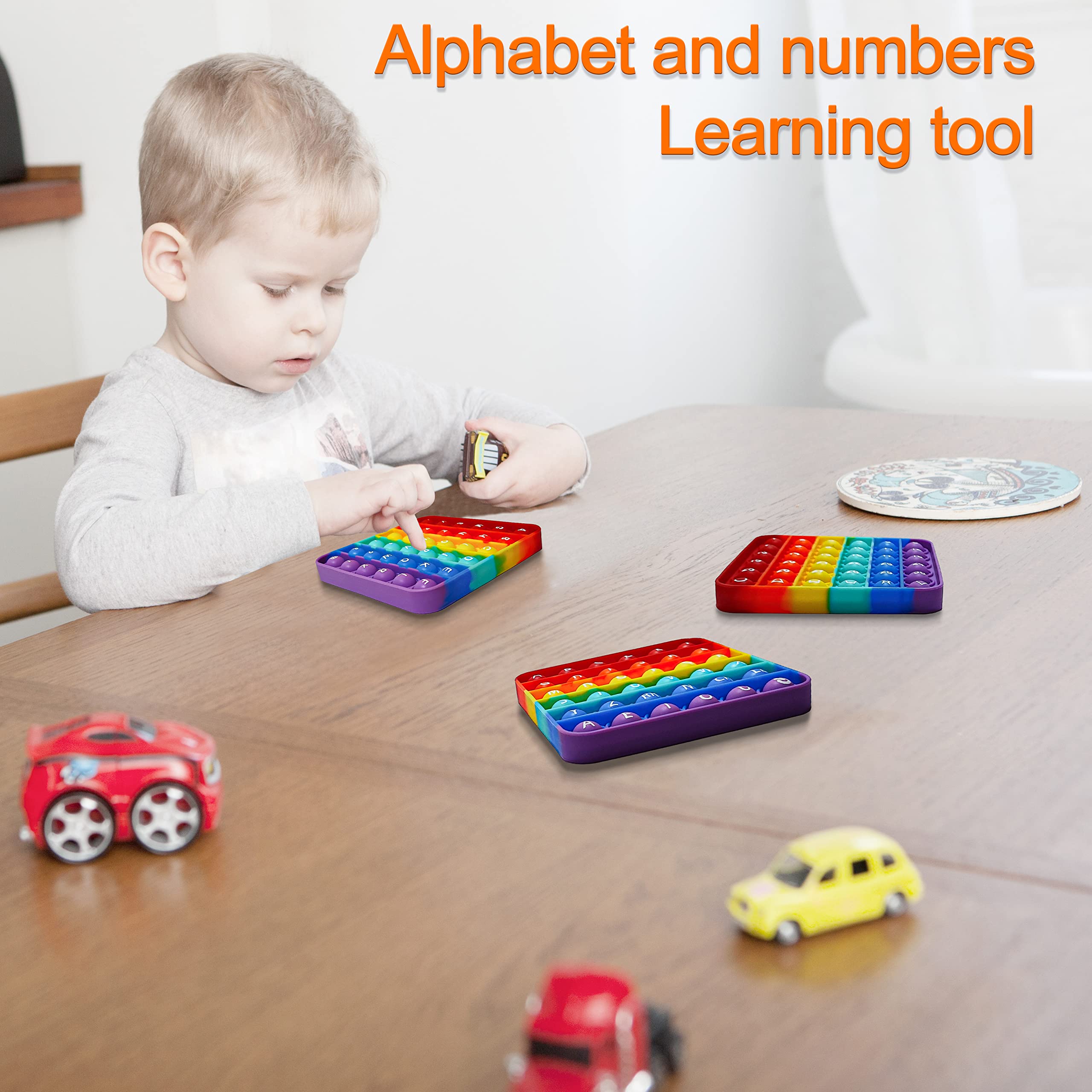 Alphabet Pop Fidget Toy Letters ABC Numbers Learning and Educational ...