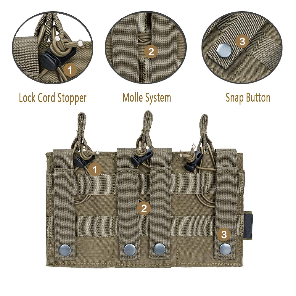 EXCELLENT ELITE SPANKER Open-Top Single/Double/Triple Molle Mag Pouch ...