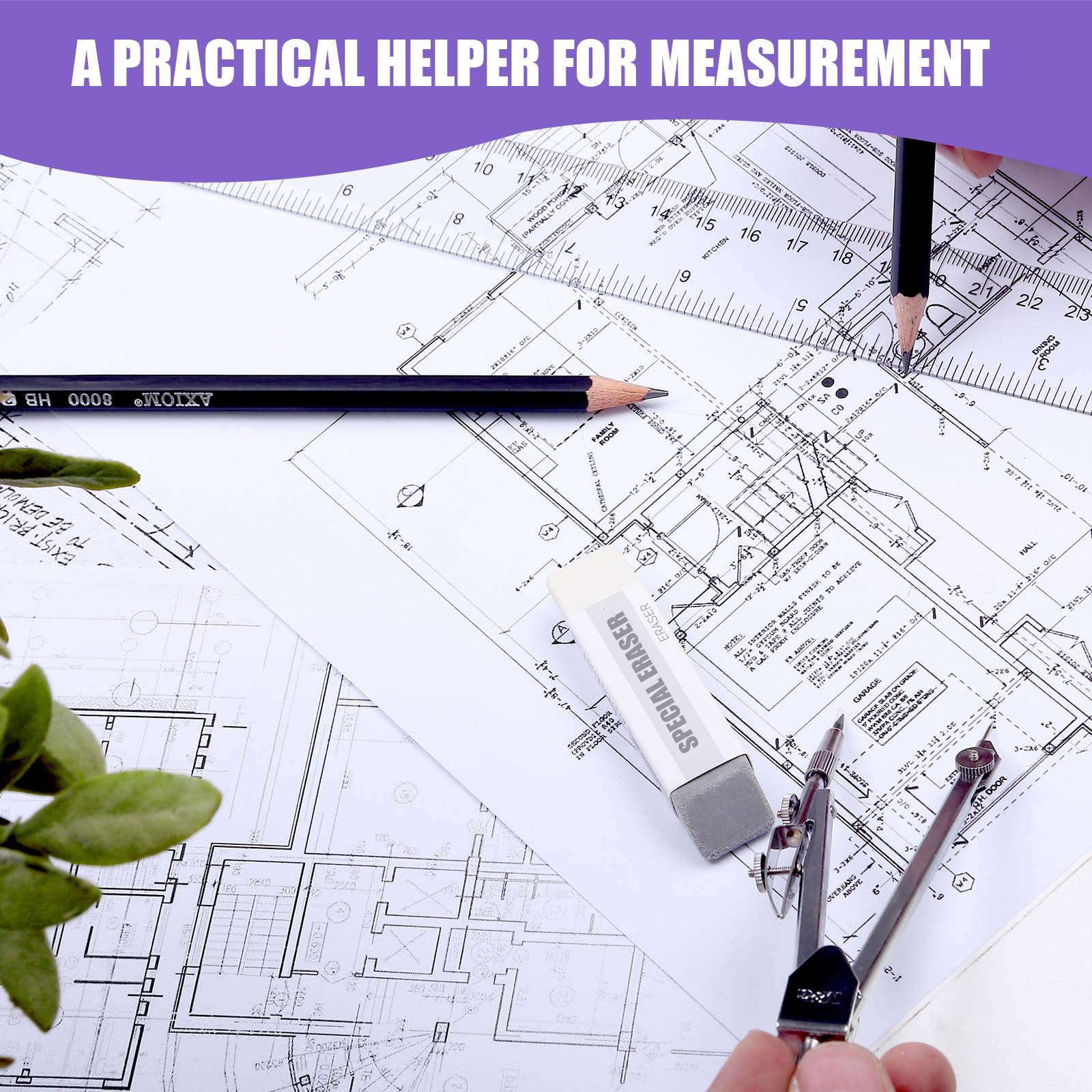 FeFu 7 Pack Clear Plastic 12 Inch Ruler, Dual Scale Inches and ...