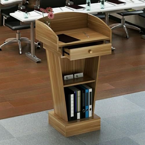EESHHA Lectern Square Lectern Wooden Conference Table Standing Lectern ...