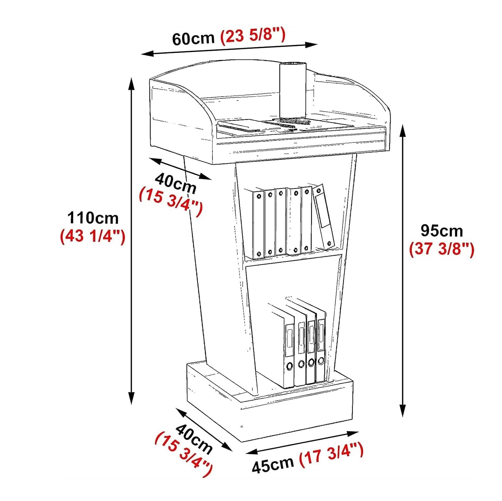 Lectern Simple Lecterns Particle Board Laptop Desk Teacher Podiums with ...