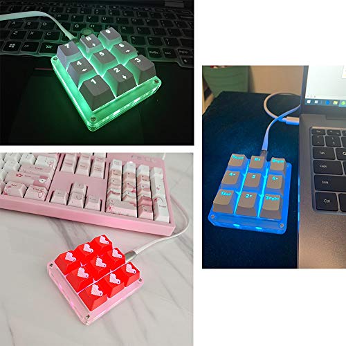 hokistudio 9 Keys 24 Macro Programmable Setting Keypad RGB Backlight Mechanical Keyboard for OSU ...