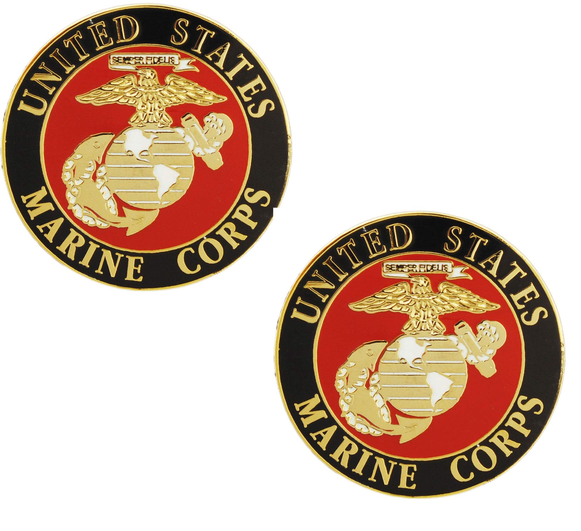 Officially Licensed United States Marine Corps USMC 1" Lapel Pin (2 ...