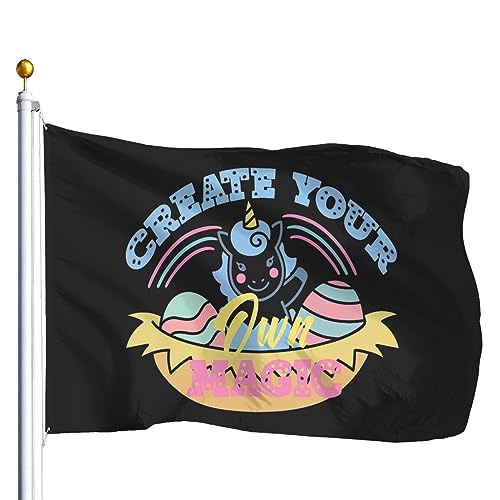 Flags 3x5 Outdoor name cat horn Flags create your own magic Flags for ...