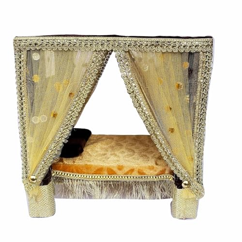 Jhula for Laddu Gopal Laddu Gopal Bed with Net Luxuy Look for Kanha Ji ...