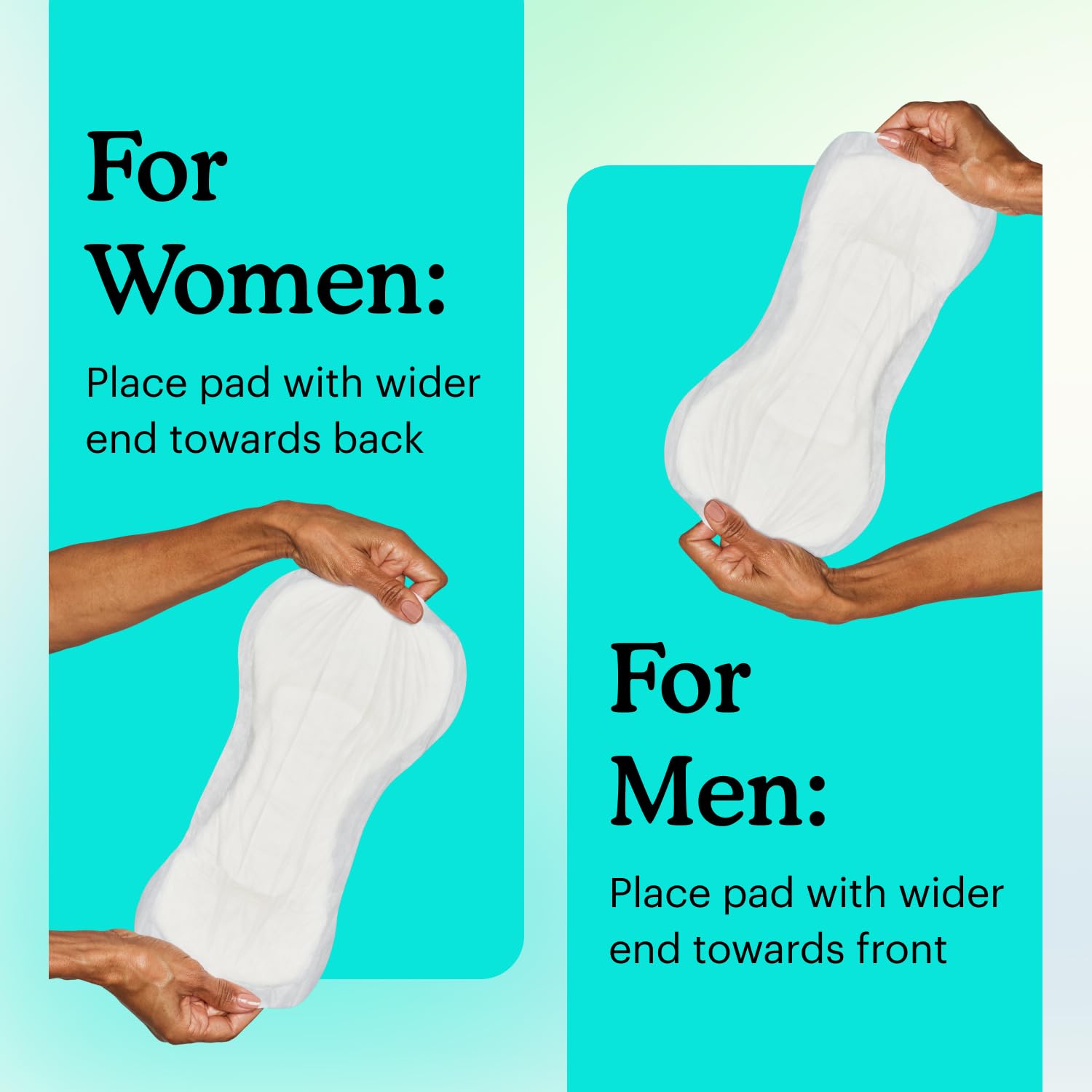 Because Premium Incontinence Booster Pads for Men and Women, Adds Extra ...