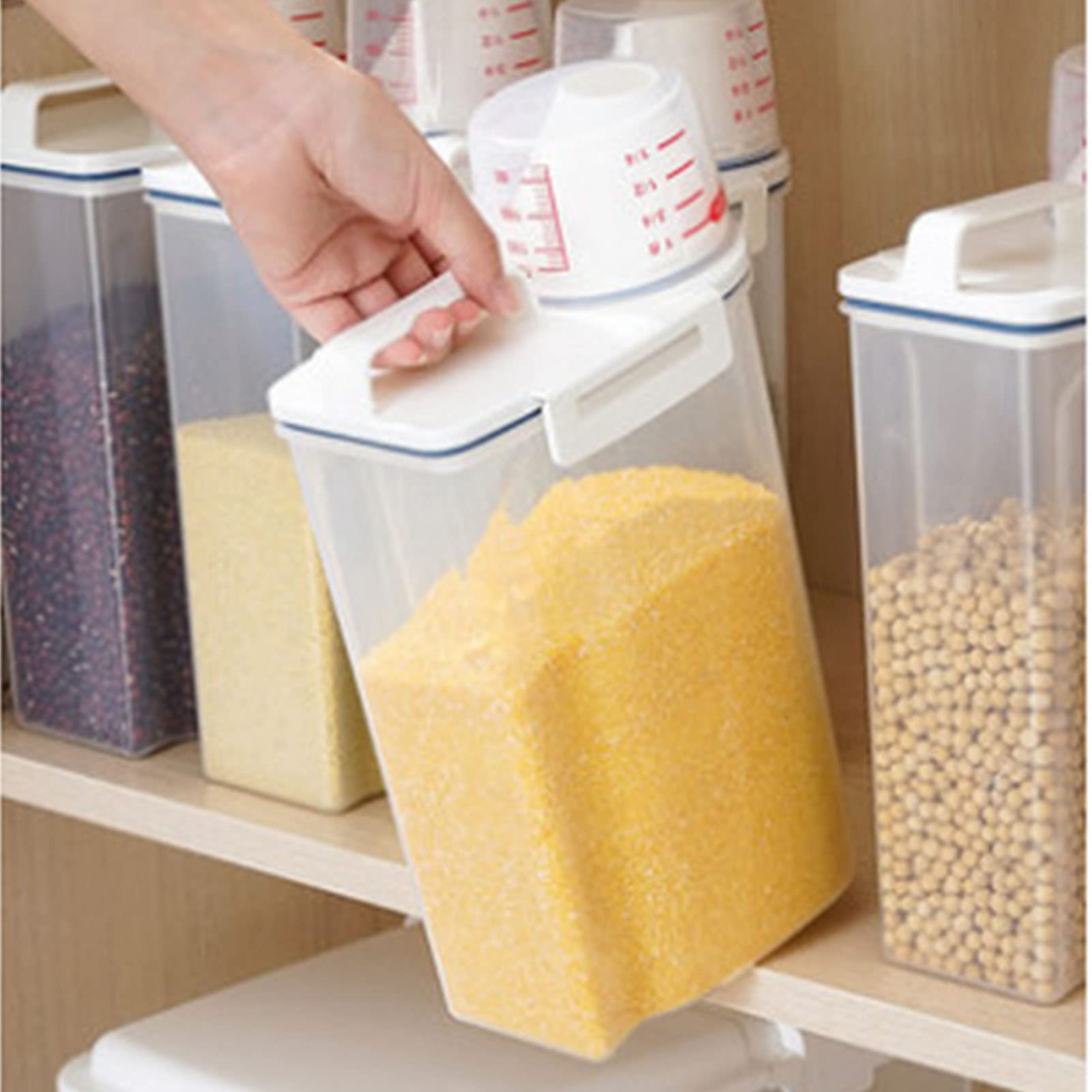 Rice Storage Container 2kg Dry Food Airtight Cereal Container with ...