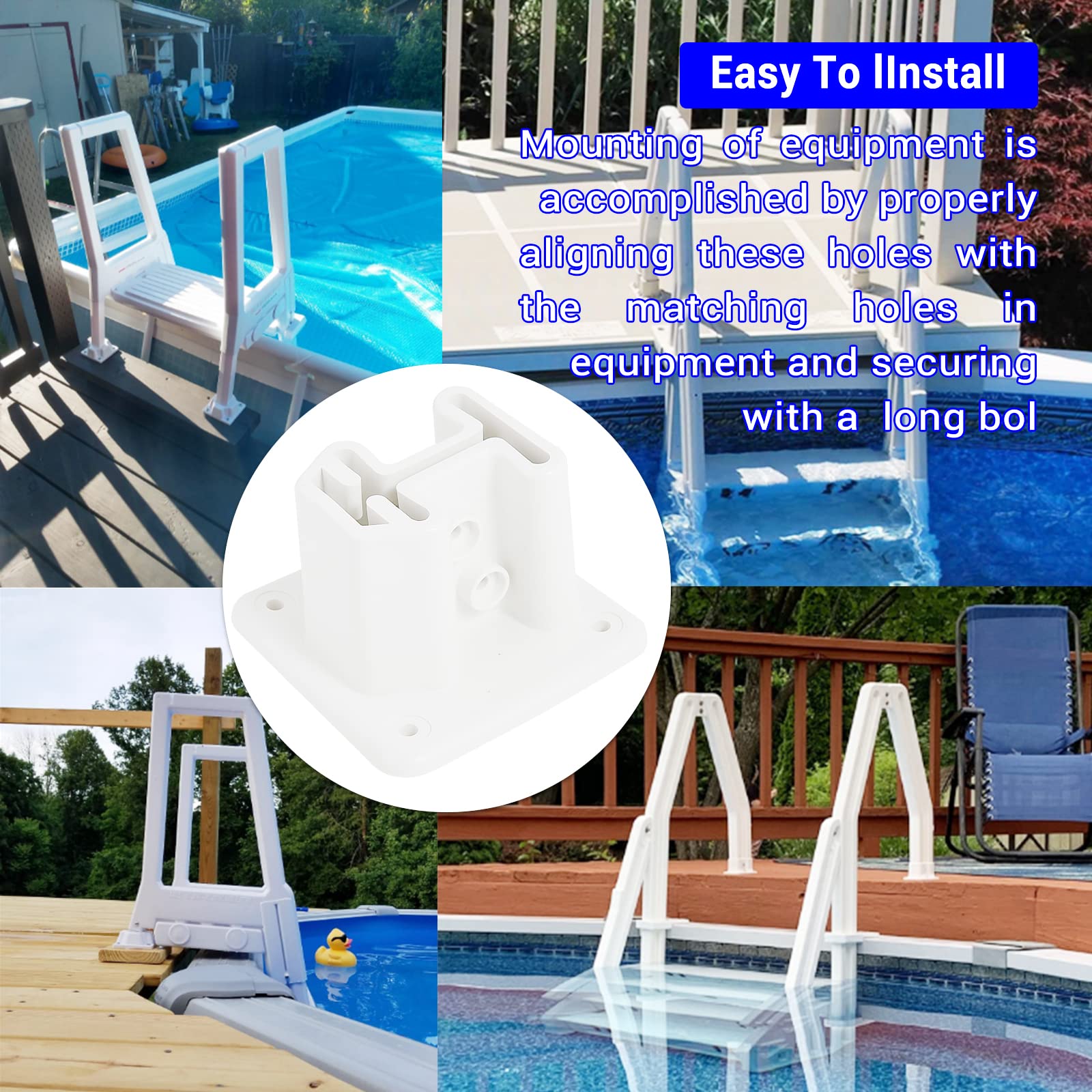 Pool Ladder Flanges for Heavy Duty Resin in-Pool above Ground Swimming ...