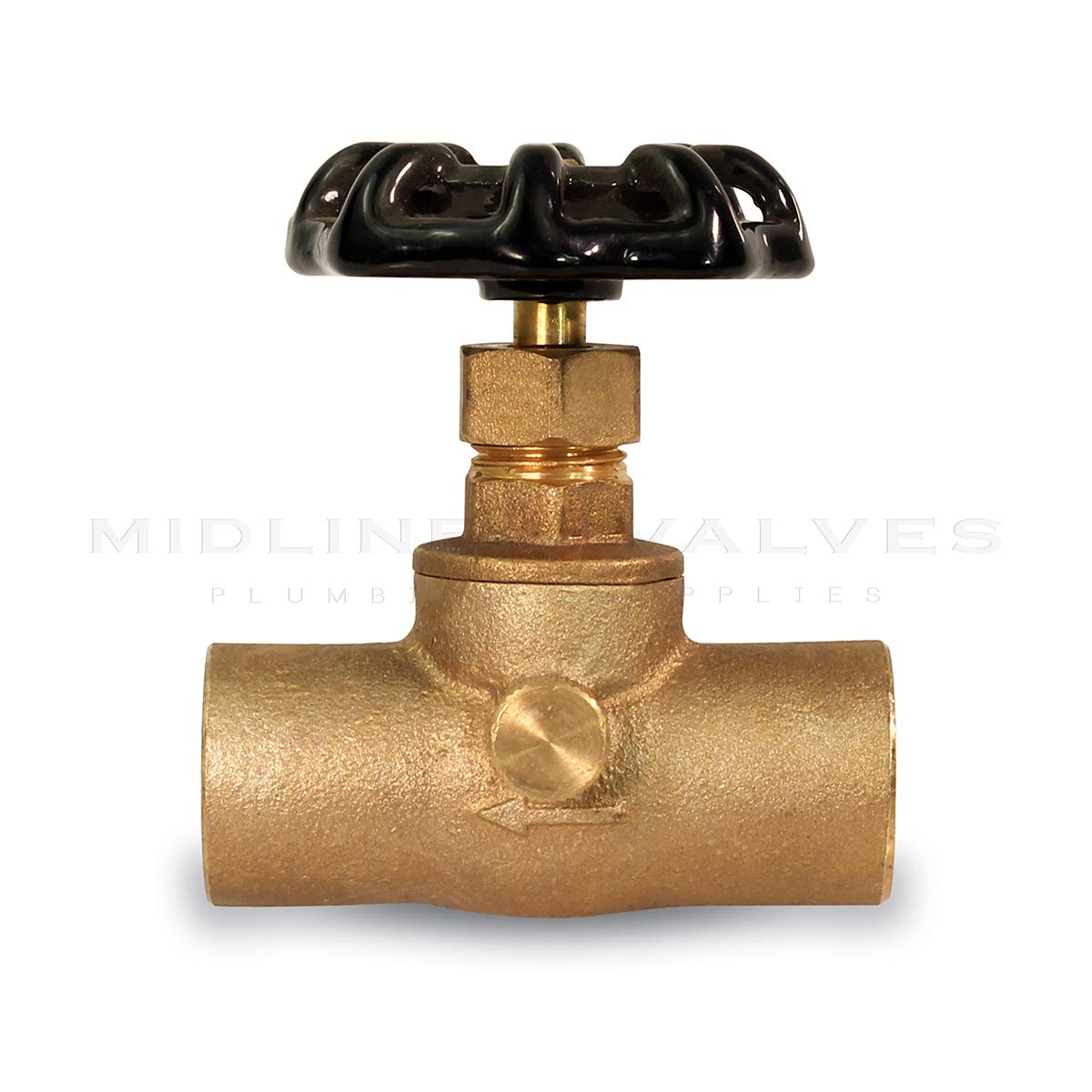 Midline Valve 632D234 Stop Valve with Drain, Lead-Free 1/2 in. Sweat ...