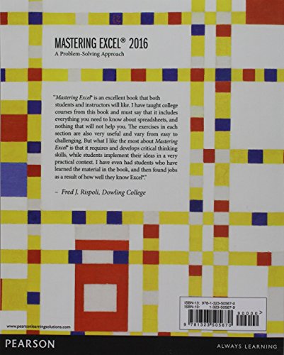 Mastering Excel 2016: A Problem-Solving Approach — 🛍️ The Retail Market