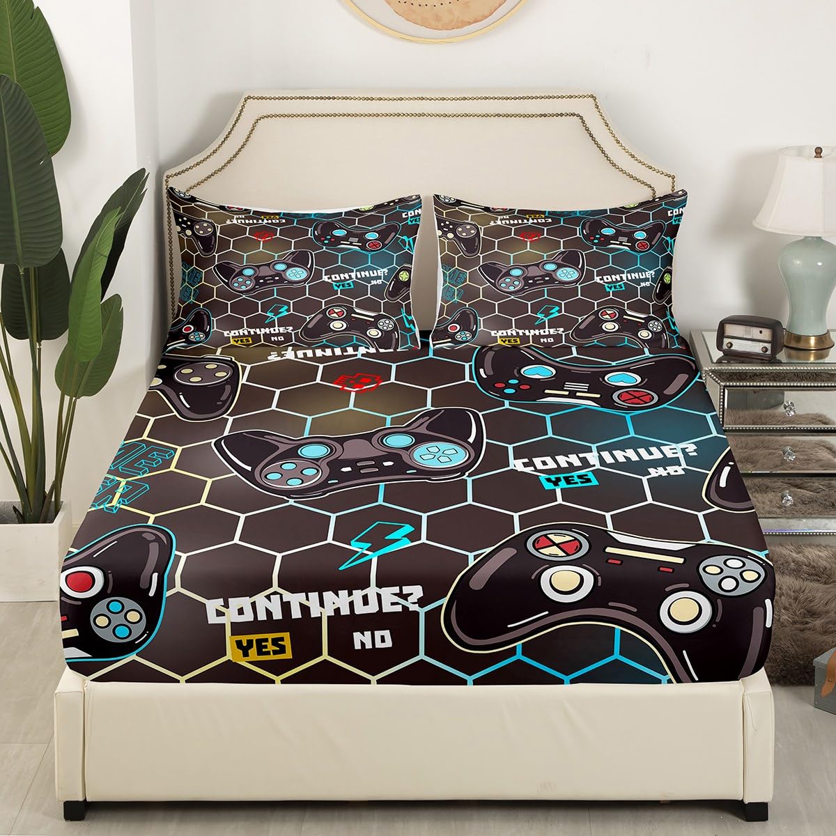 Erosebridal Gamer Twin Size Bedding Set for Boys Girls Gaming Bed ...