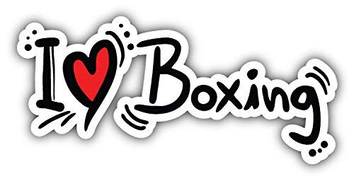 DG Graphics I Love Boxing Slogan Art Decor 6'' x 3'' Magnet Vinyl ...
