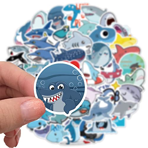 Cute Shark Stickers for Kids Boys, Cool Ocean Shark Stickers Pack,50Pcs ...