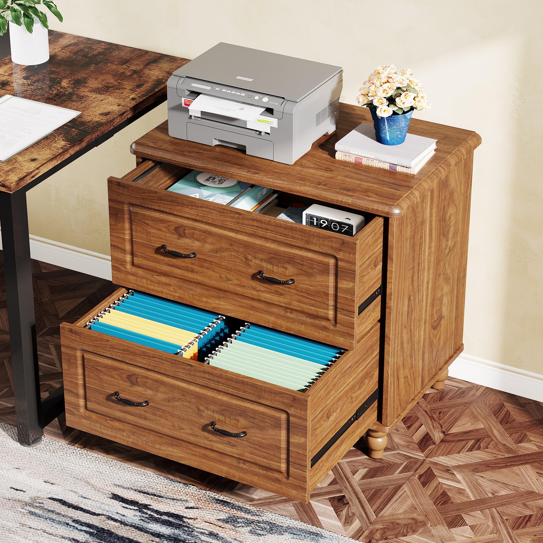 Tribesigns 2 Drawer Lateral Filing Cabinet, Wood Office File Cabinets ...