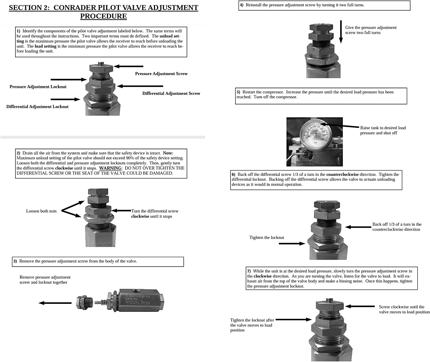 5/8" Compression Top Inlet for Copper Tubing Unloader Pilot Check Valve ...
