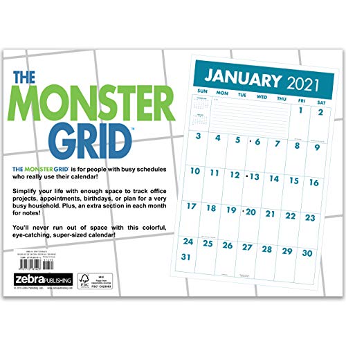 Monster Grid 2021 Wall Calendar — 🛍️ The Retail Market