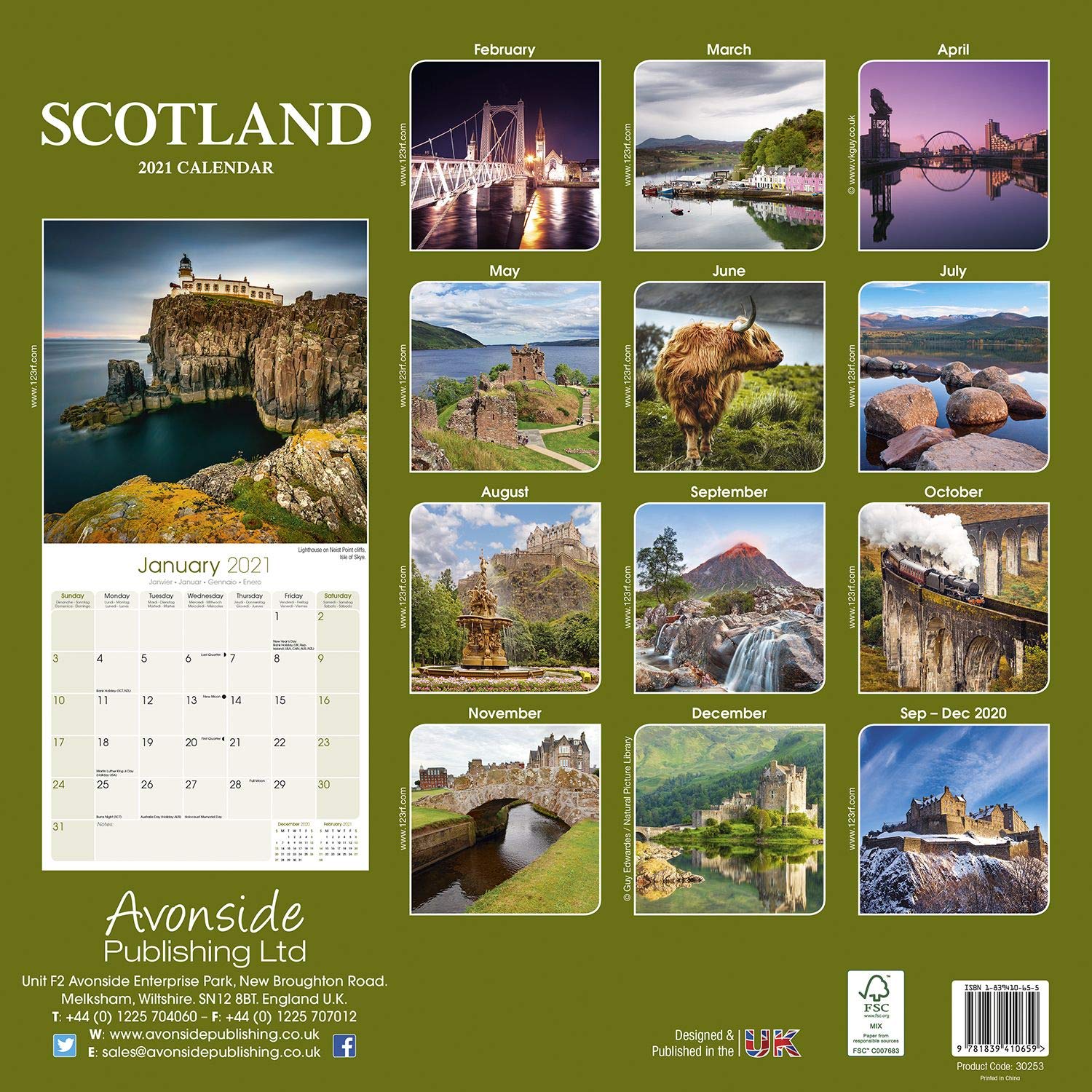 Scotland Calendar - Calendars 2020 - 2021 Wall Calendars - Photo ...