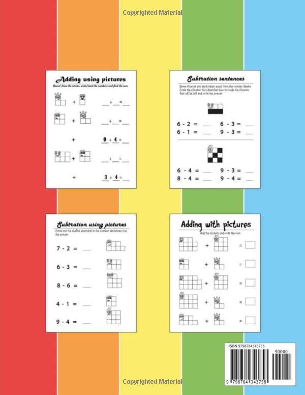Numberblocks Addition Subtration Math Book: Math Workbook Grade 1: 60 ...
