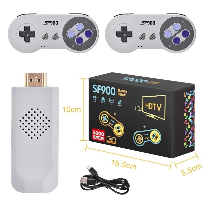 Classic Mini Retro Game Console Built in 5000 Classic Video Games,Dual ...