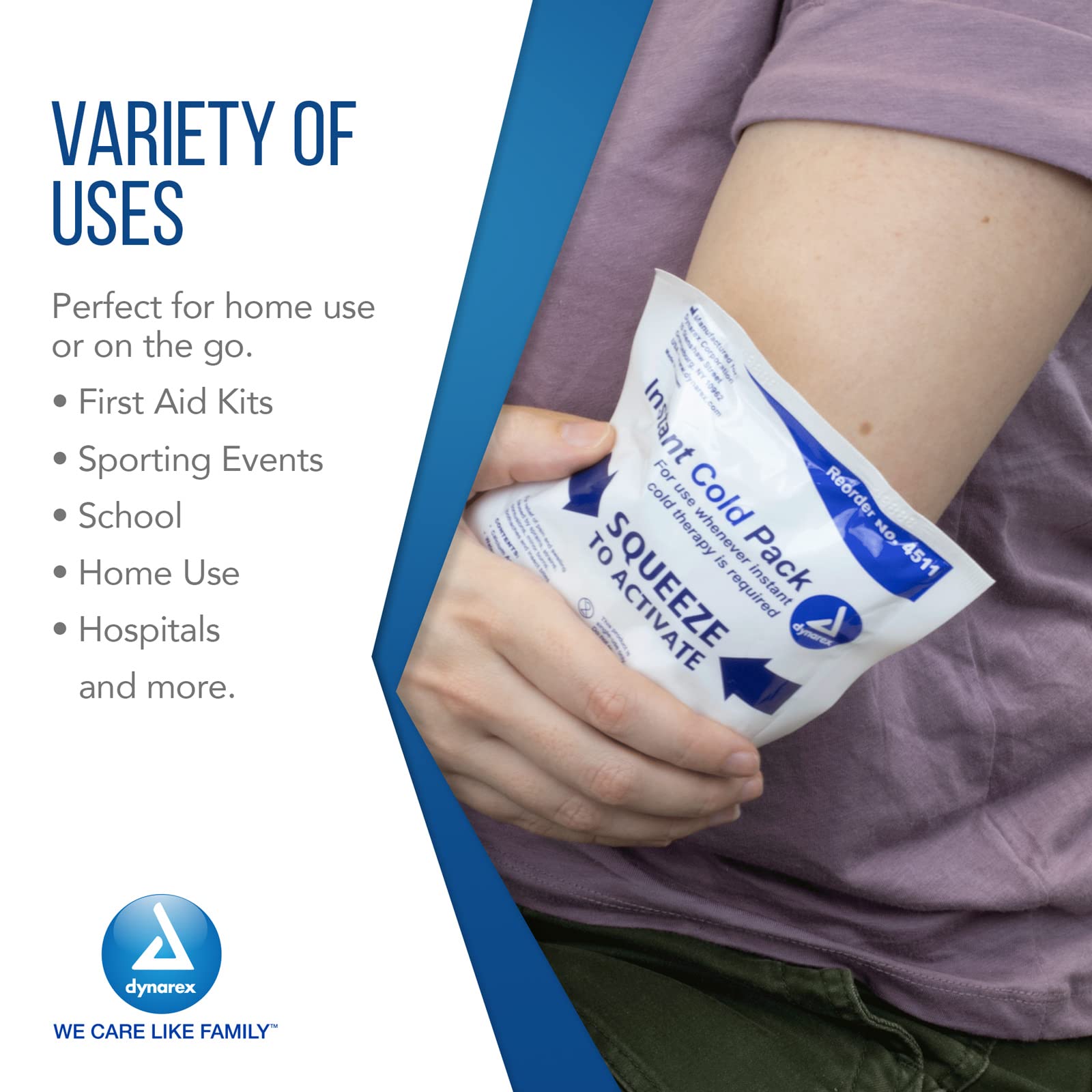 Dynarex Disposable Ice Packs for Injuries - Instant Cold Packs for ...