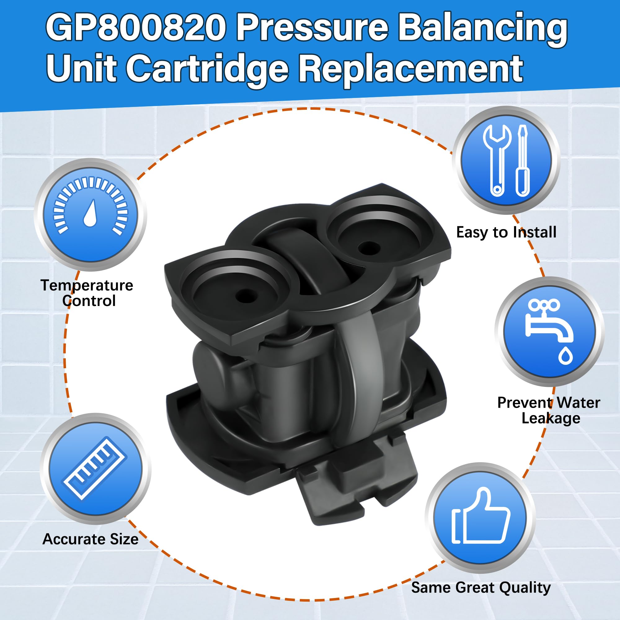 2 Pack GP800820 Pressure Balancing Unit Cartridge, Compatible With ...
