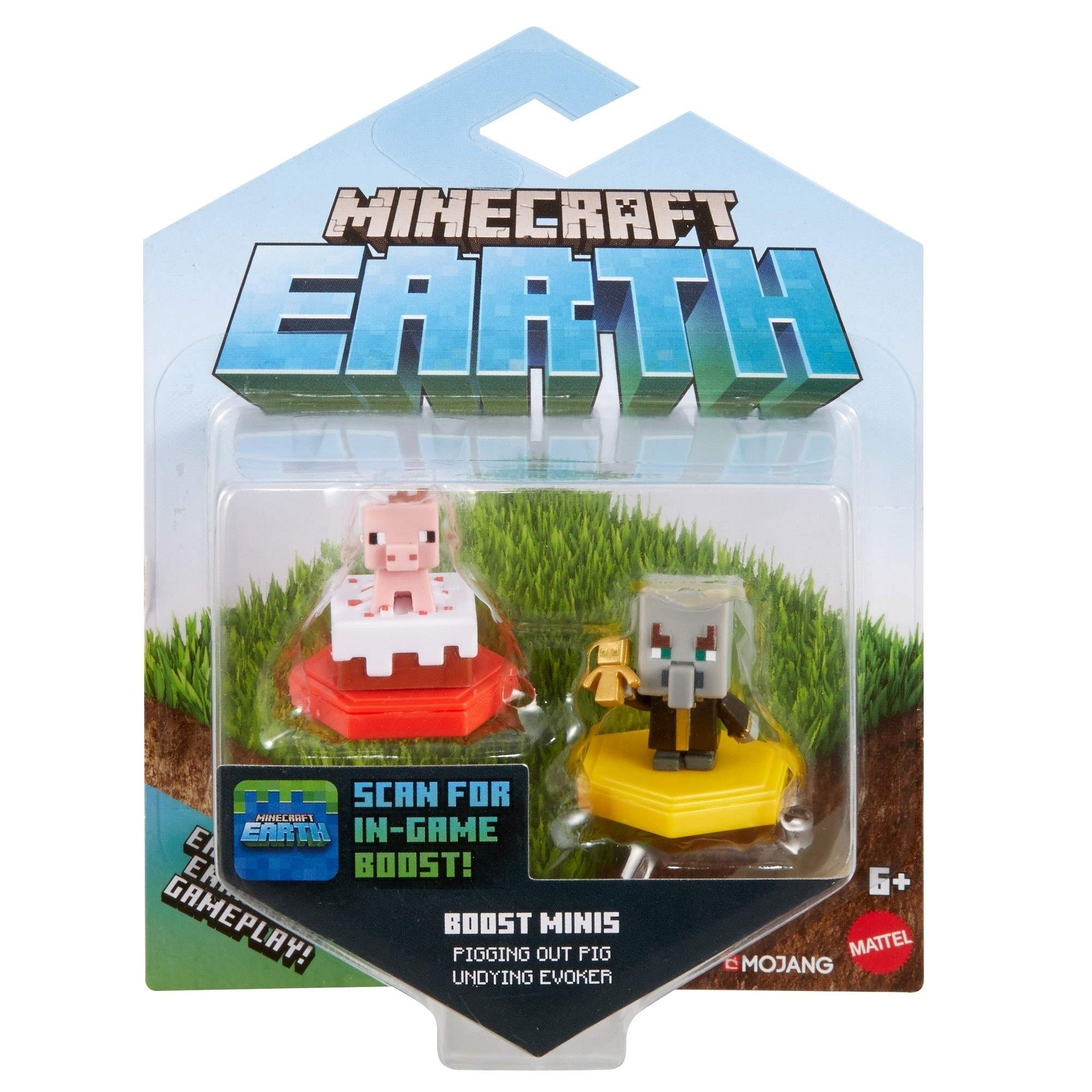 Mattel Minecraft Earth Boost Mini Action Figures 2-Pack, Set with NFC ...