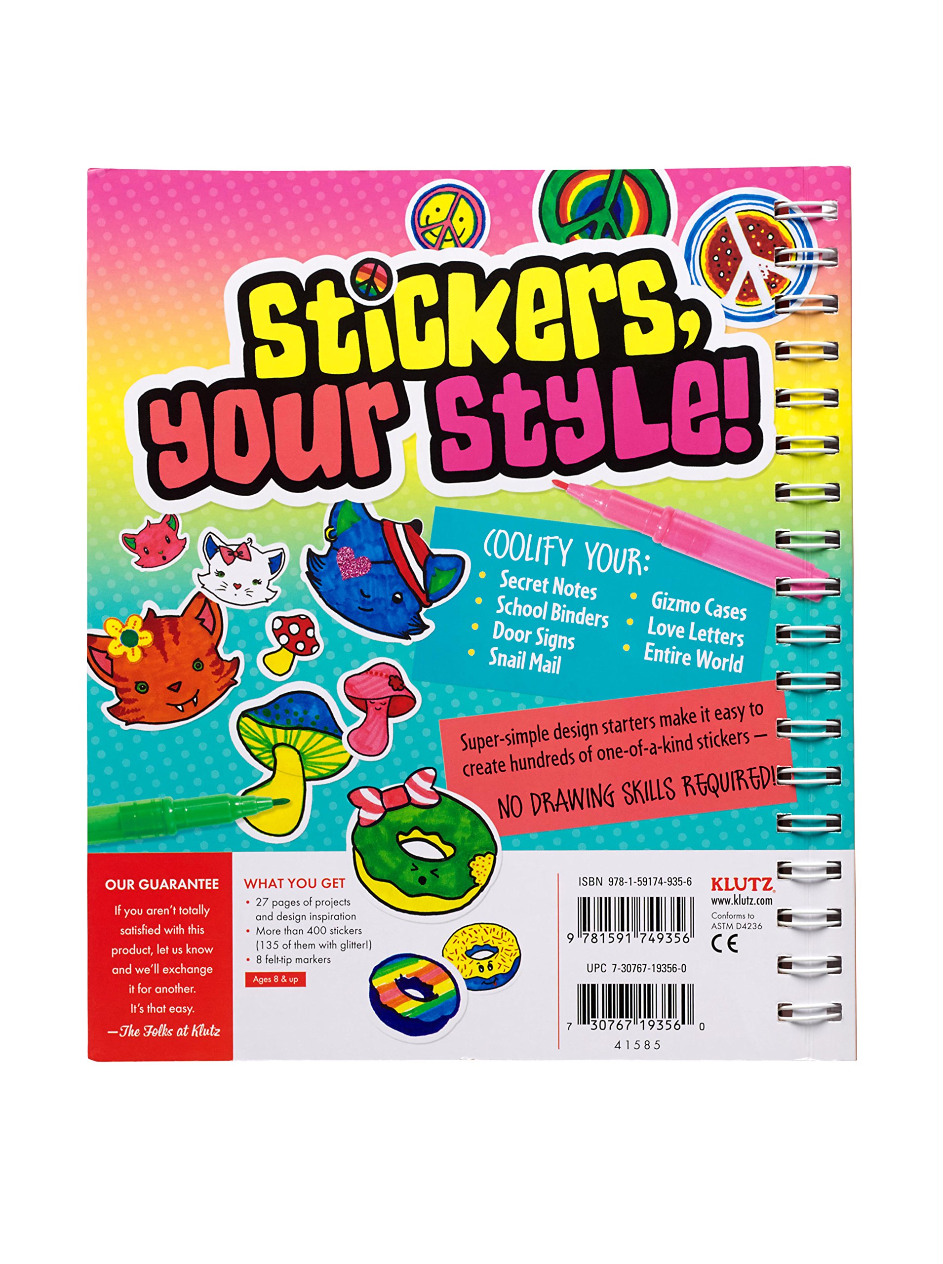 Klutz Sticker Design Studio: Create Your Own Custom Stickers Craft Kit ...
